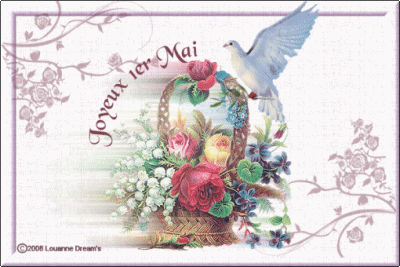 1er MAI MUGUET BRIN PORTE BONHEUR PANIER ET COLOMBES - Centerblog